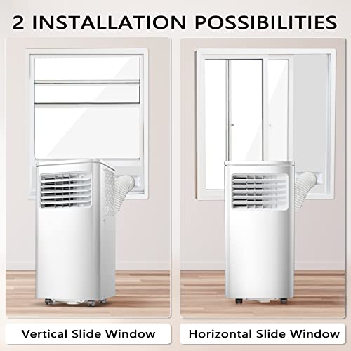 Antarctic Star Portable Air Conditioner 8500 BTU (ASHRAE), Remote Control, Fan Mode, Cools 250sq. ft, 24 Hour Timer, Quiet Operation,Window Fan, 2 Fan Speed for Bedroom Office Home Dorm