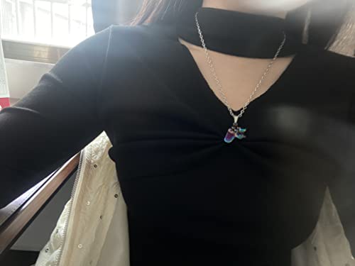 CJIAYUJEW Game Controller Necklace for Couples, Matching Necklace for Best Friend, Friendship Sister Necklace (Color)