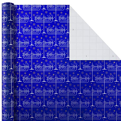 Hallmark Tree of Life (3 Gift Rolls) wrapping paper, Hanukkah Tri-Pack, 5JXW1734