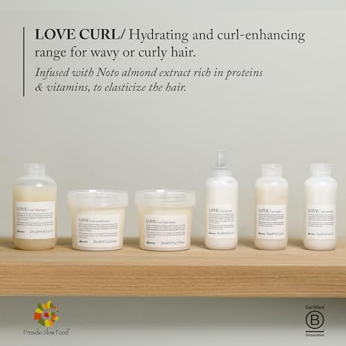 Davines LOVE Curl Conditioner | Curly Hair Conditioner for Hydrating + Elasticizing Curls | Great For Wavy and Curly Hair Types | 8.77 fl oz