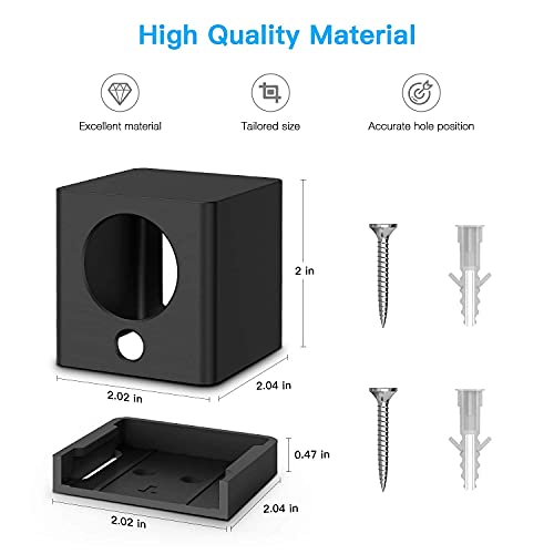 VOMENC Silicone Case for Wyze Cam Wyze Cam V2-Quick Wall Bracket Included-Scratch Protection Cover-Extra Protection for Wyze Camera (1PACK, Black)