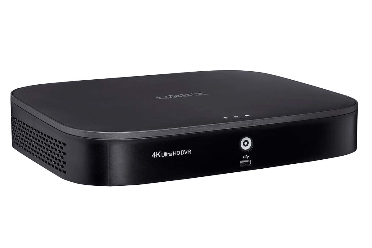 Lorex D841A81B 8 Channel 4K Ultra HD 1TB Hard Drive Security System DVR with Advanced Motion Detection Technology and Smart Home Voice Control, Black