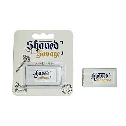 5 Pack refill Safety Razor, Double Edge Razor Blade, Single Blade, Classic Shaving, Wet Shaving. 1 Pack of 5 DE Blades 3-6 Shaves per blade
