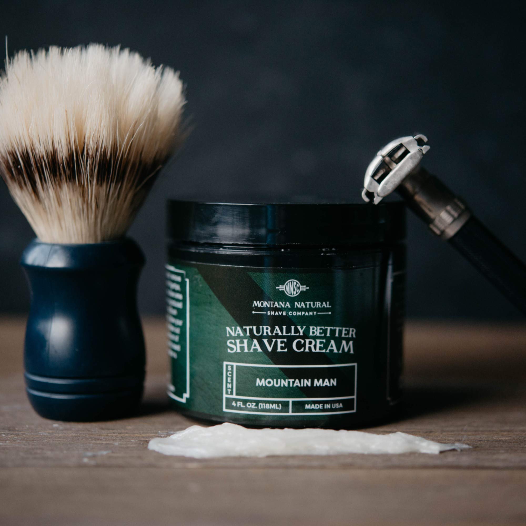 MNSC Lavender Lime Naturally Better Shave Cream - Smooth Shave, Hypoallergenic Sensitive Skin Formula, Softer Skin, Prevent Nicks, Cuts, and Irritation, Handcrafted in USA, All-Natural & Plant-Derived