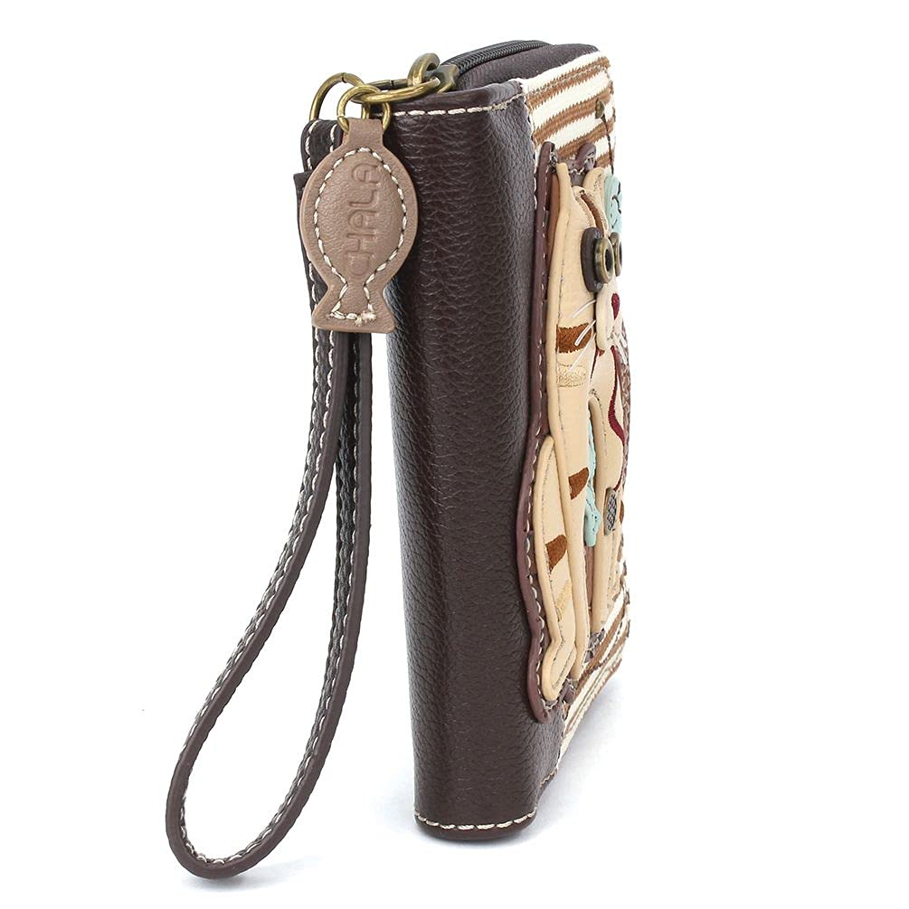 Chala Handbags Cat Generation II Zip-Around Wristlet Wallet, Cat Mom Cat Lovers
