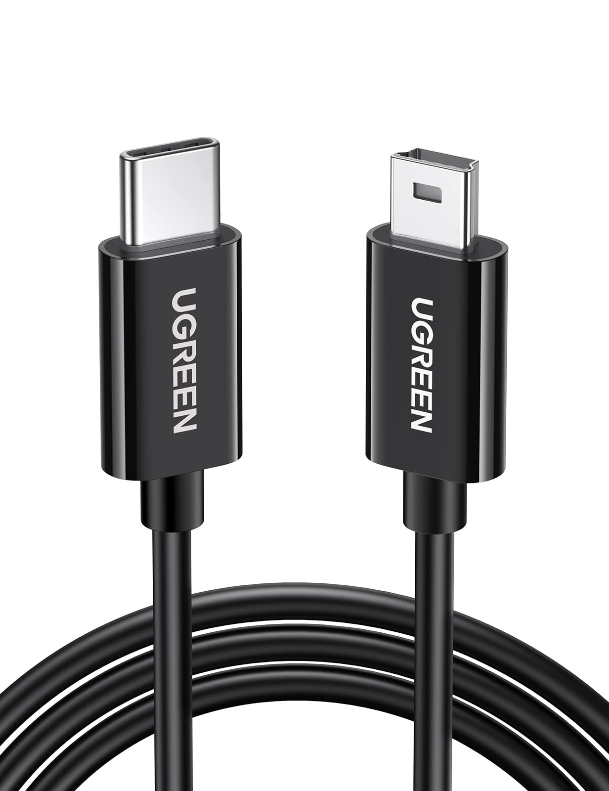 UGREEN Mini USB to USB C Cable 3FT Mini USB to Type C Compatible with Digital Camera MP3 Player GPS Receiver and More Mini B Devices PVP Black