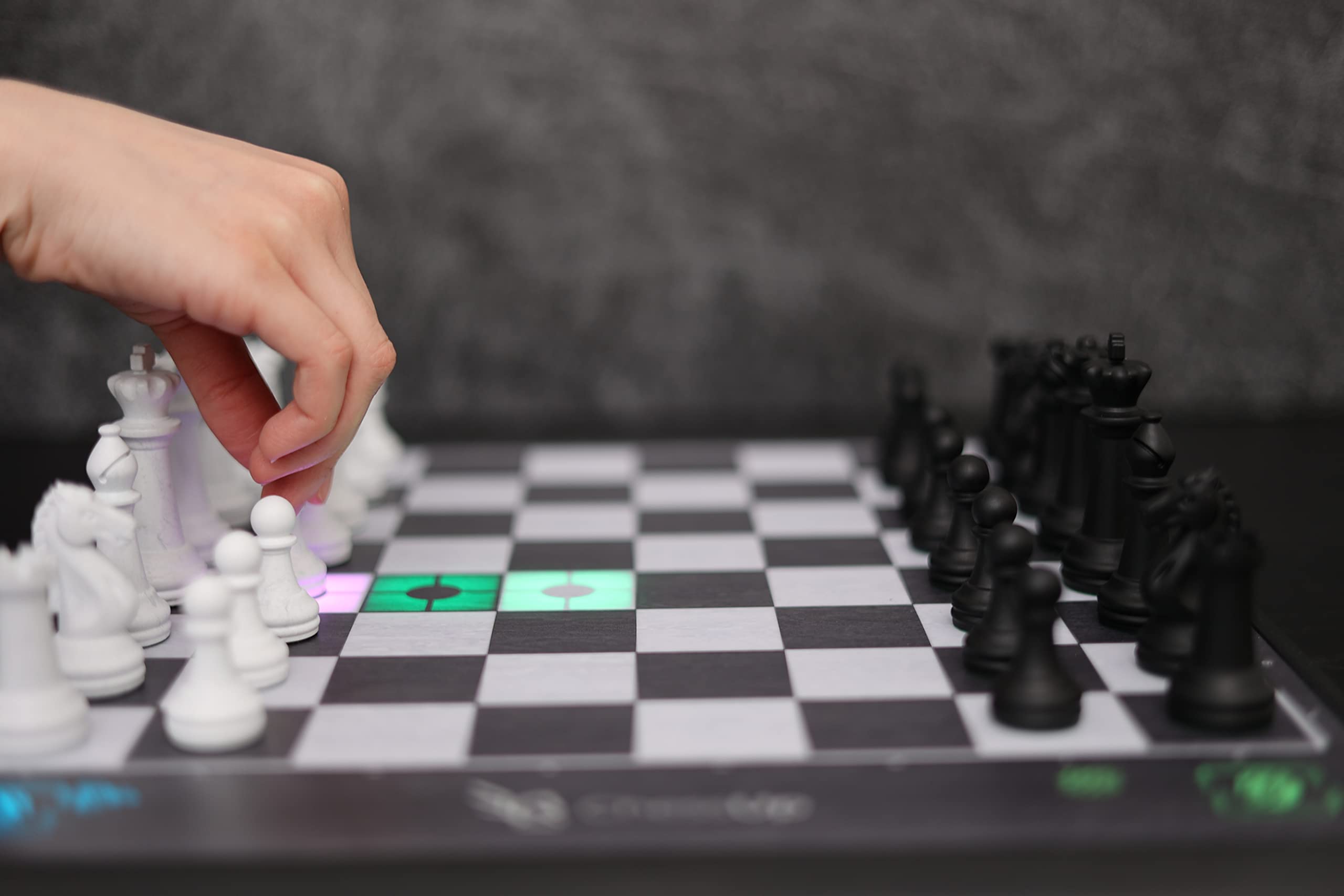 Bryght Labs - ChessUp - Electronic Chess Board - Built-In Chess Engine and Instructor - With Chess Set TouchSense Pieces - Features Wireless Play and Companion App