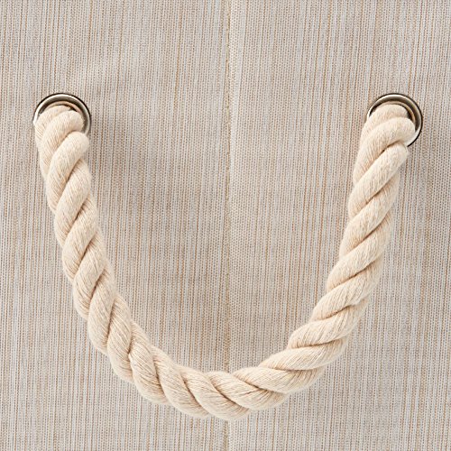 EZOWare Set of 7 Bamboo Fabric Storage Bins Baskets with Cotton Rope Handle, Collapsible Cube Container Box for Nursery, Kids, Closet, and More