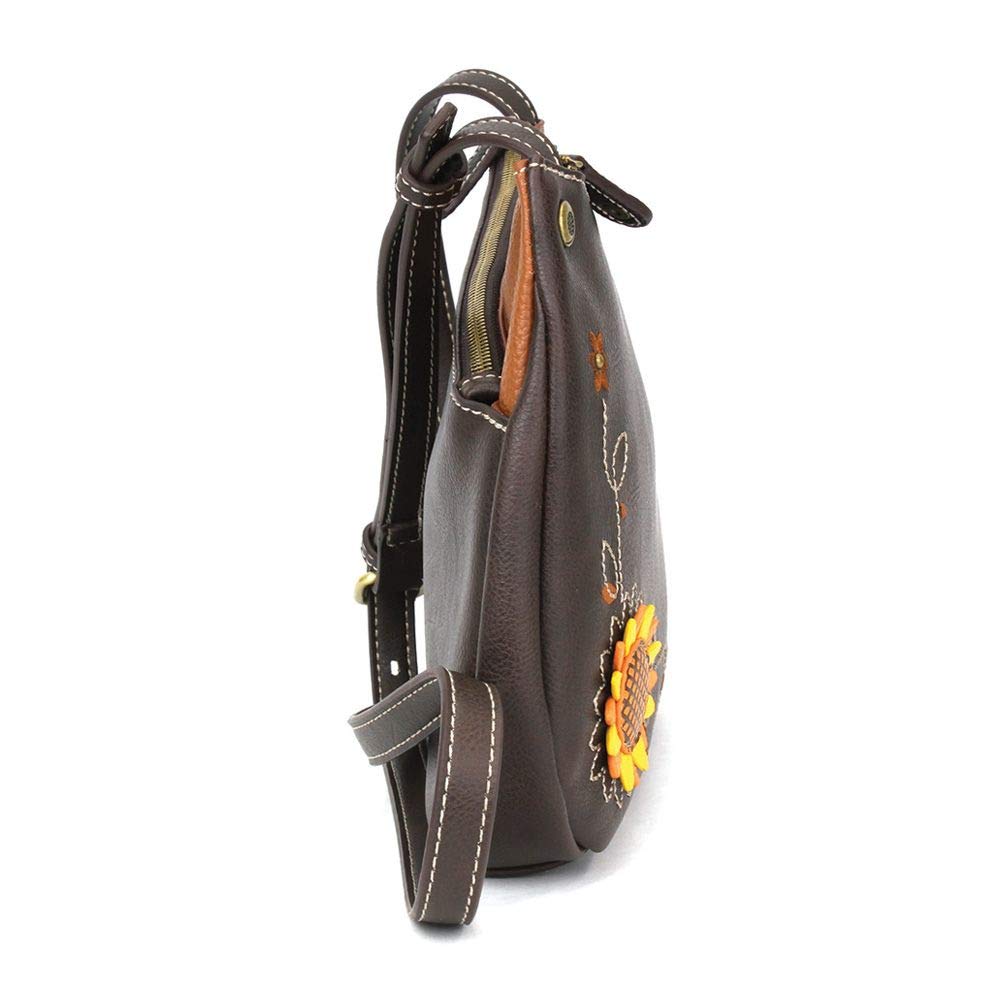 CHALA Sunflower Collection RFID Nylon Cross Body Bag (Navy 6.25 x 8)