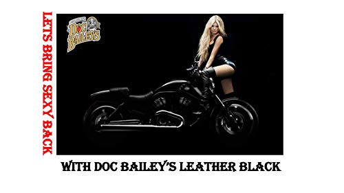 Doc Baileys Black Leather Detail Kit - Restore Your Black Leather & Vinyl Gear - Leather Cleaner, Conditioner, Waterproofer, & Protectant - Re-Dye & Maintain Your Favorite Leather to Look Like New