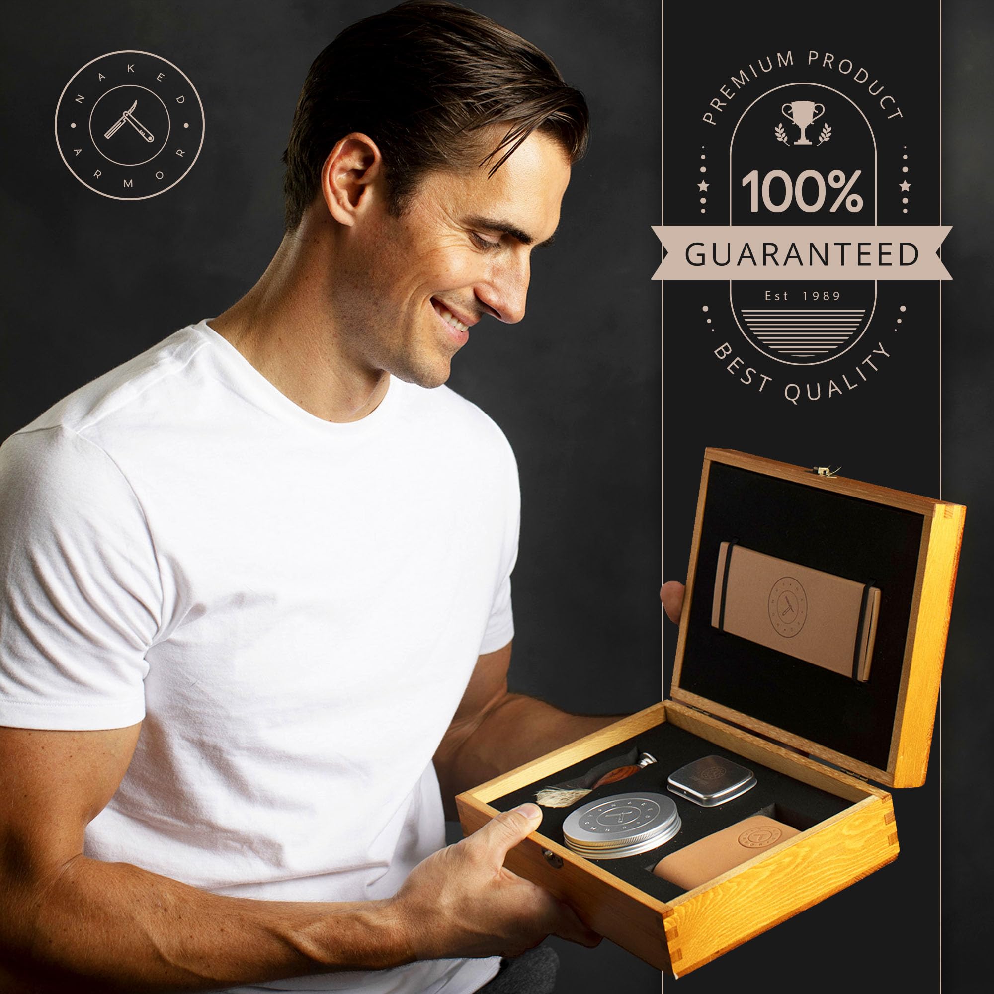 Thor Straight Razor Kit - Shave Ready Straight Razor,Straight Edge Razor,Brush,Strop + Soap, Redwood Straight Razor For Men,Japanese Stainless Steel,Mens Straight Razor Complete Kit, Great Gift