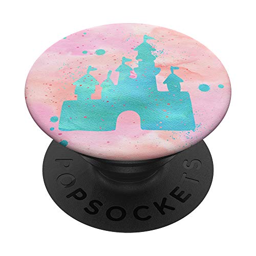 Pink Castle Gift for Her PopSockets PopGrip: Swappable Grip for Phones & Tablets