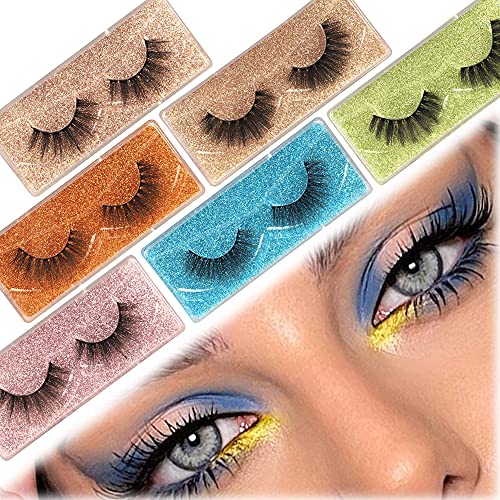Ruairie 5D Faux Mink Lashes Wholesale Bulk 30 Pairs 6 Styles Natural False Lashes Pack Fluffy Volume False Eyelashes Wispy 3D Fake Lashes Mink