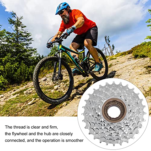 8 Speed 13‑28t Threaded Flywheel Bicycle Freewheel Sliver Steel for Mountain Bike