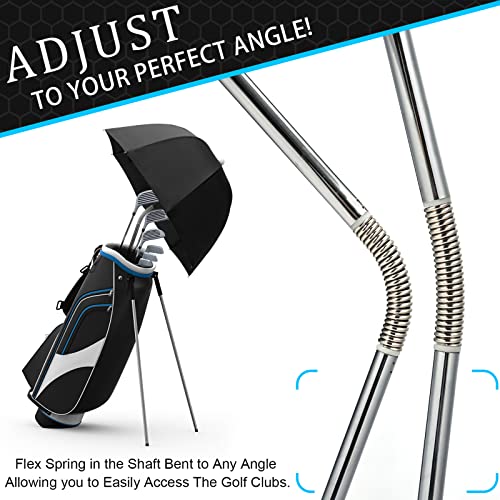G4Free Golf Bag Umbrella for Club Protection Flex Umbrella (Black)