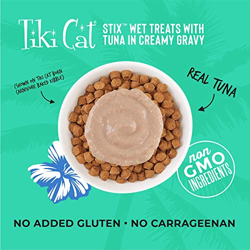 Tiki Cat Stix Tuna Mousse Treats, 0.5 oz, 12 Count (Pack of 1)