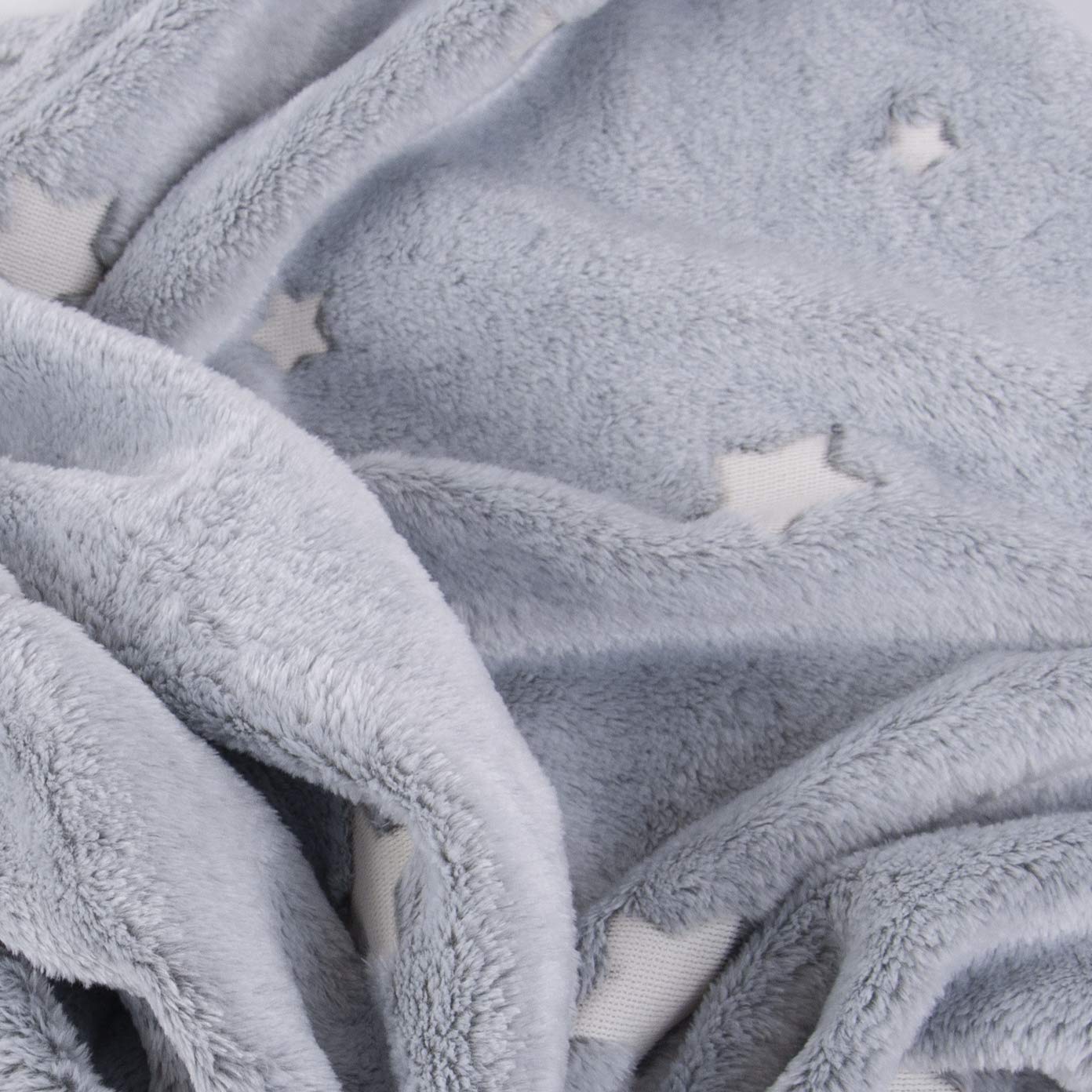 Tadpoles Super Soft Glow in The Dark Stars Baby Blanket, Girls and Boys (30x40 inch)