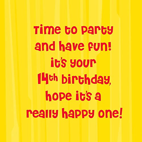 Happy 14th Birthday Card | Made in America | Eco-Friendly | Thick Card Stock with Premium Envelope 5in x 7.75in | Packaged in Protective Mailer | Prime Greetings