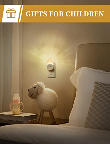 DORESshop LED Night Light, Baby Night Light [4 Pack], Plug in Night Light with Auto Dusk to Dawn Sensor, Adjustable Brightness Night Light for Kids, Bathroom, Bedroom, Nursery Room, Soft White 3000k