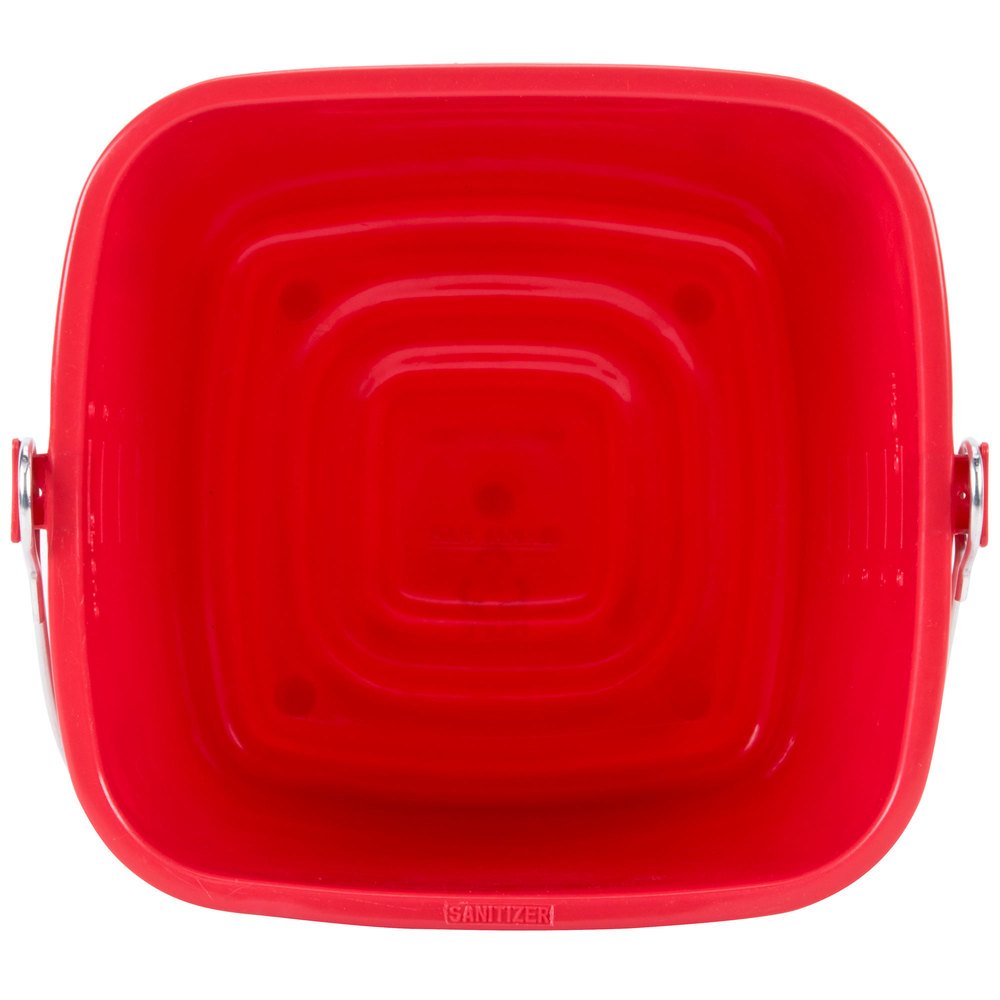 Carlisle FoodService Products San Jamar Kleen-PailĀ® Plastic Cleaning Bucket 8 Quarts Red