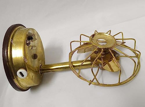 Casa INDUSTRIES Brass Antique Handcrafted Mini Small Battery Fan Home Decorative Showpiece For office Desk