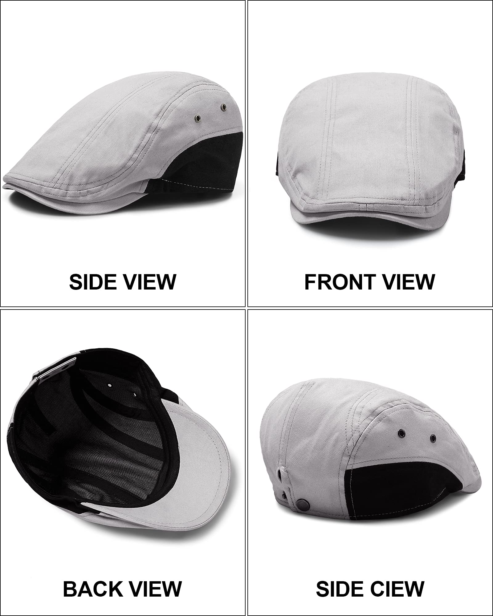 4 Pieces Newsboy Hats for Men Summer Cabbie Cap Newsboy Flat CapIvy Cap Newsboy Hunting Hat for Men (Classic Style) Multicolor