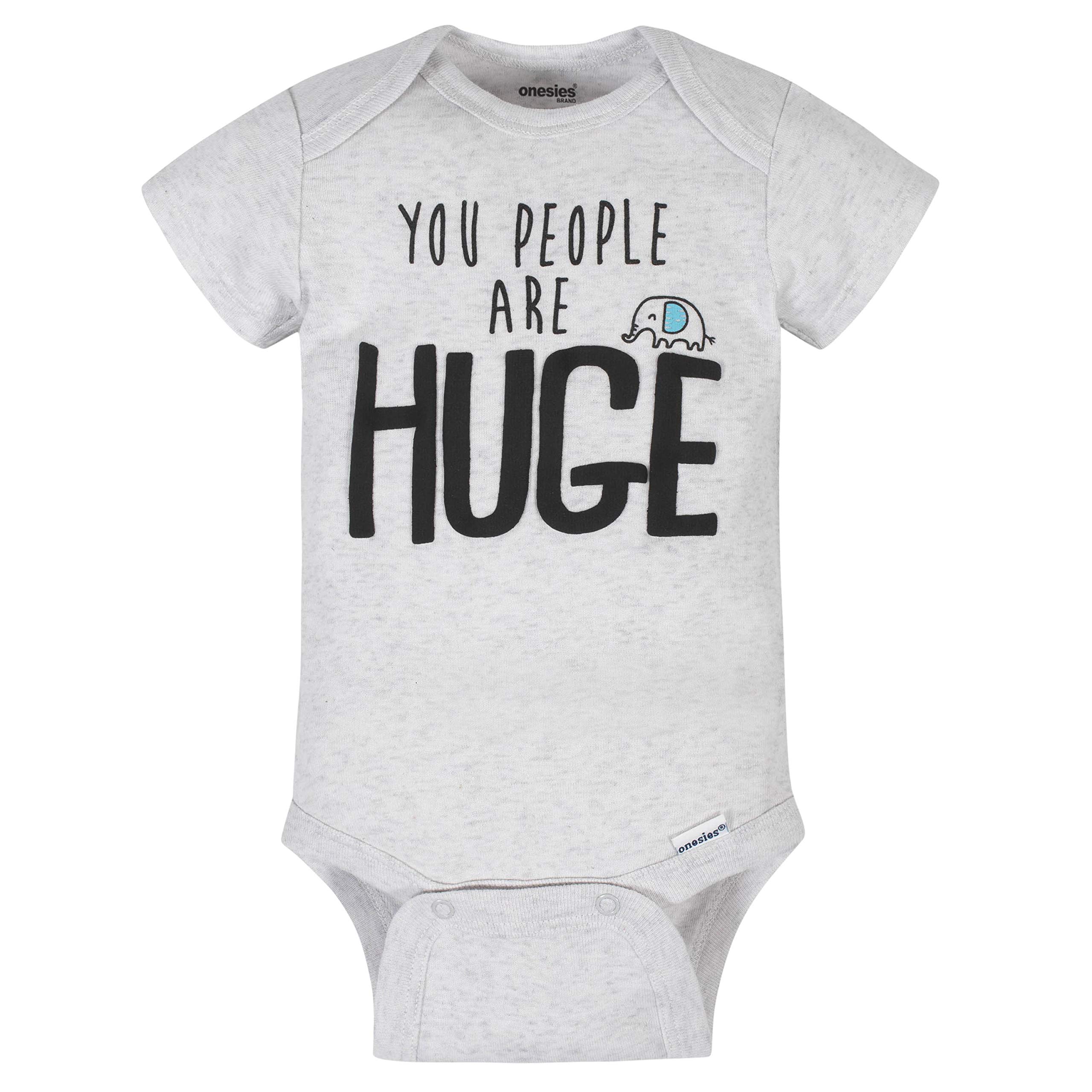 Onesies Brand baby-boys 8-pack Short Sleeve Mix & Match Bodysuits and Toddler T Shirt-Set, White Elephant, 0-3 Months US