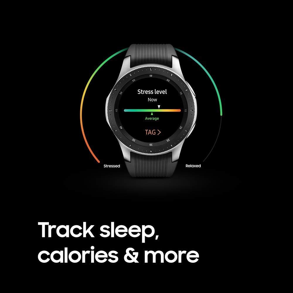 Samsung Galaxy Watch (46mm) Silver (Bluetooth), SM-R800 International Version (Renewed)