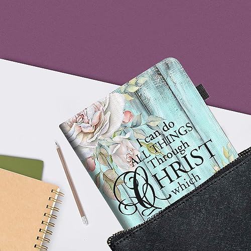 Case Compatible with Amazon All-New Kindle Fire 7 Tablet (2022 Release-12th Generation) Latest Model 7,Slim Fit Foldable Standing Cover Case with Auto Sleep/Wake,Philippians 4-13 Flower Board