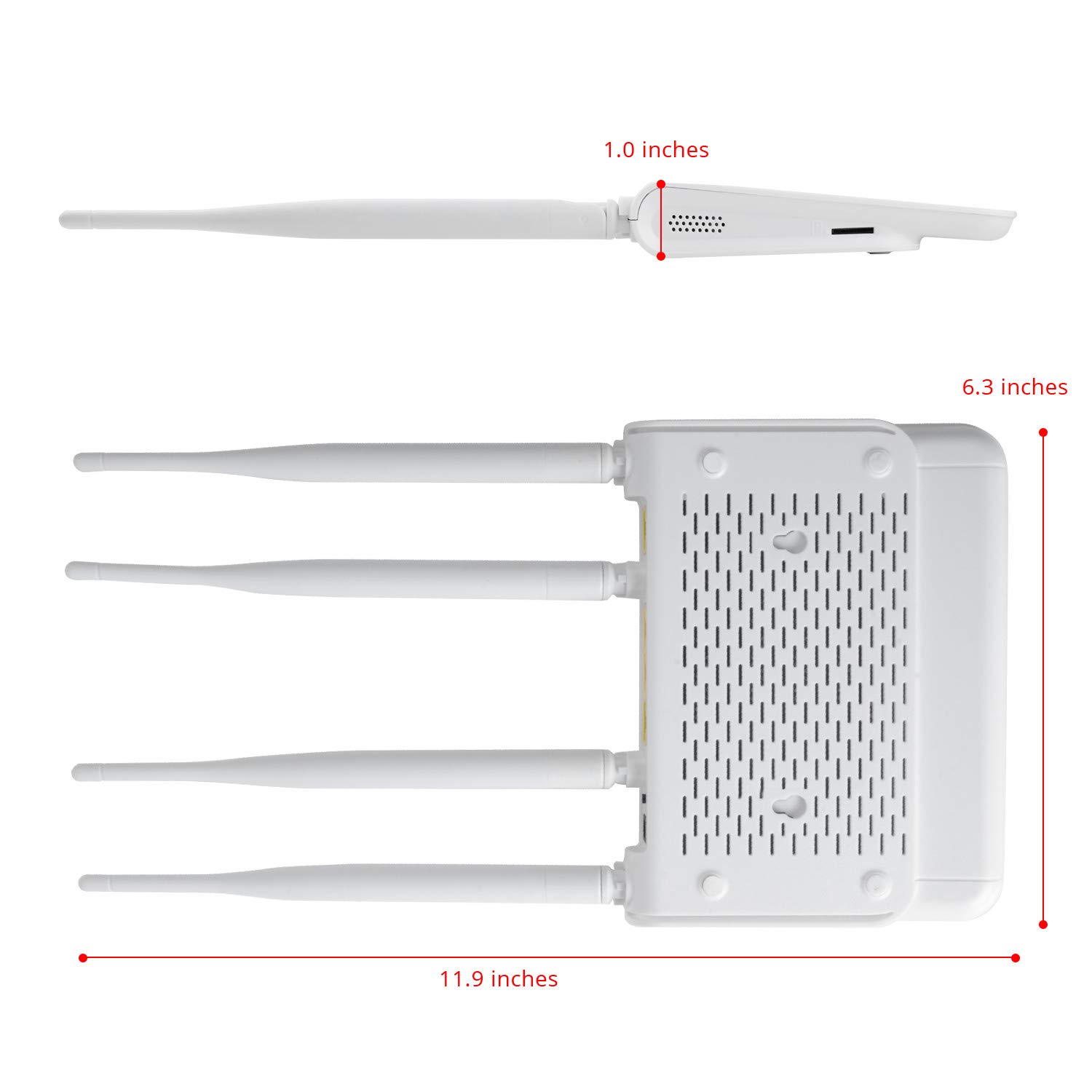 TUOSHI N300 WiFi Unlocked 4G LTE Modem Router with SIM Card Slot, 300Mbps WiFi, LTE Cat4, EC25-AF Qualcomm Chipset, 5dBi High Gain Antennas, Plug and Play, LT15F