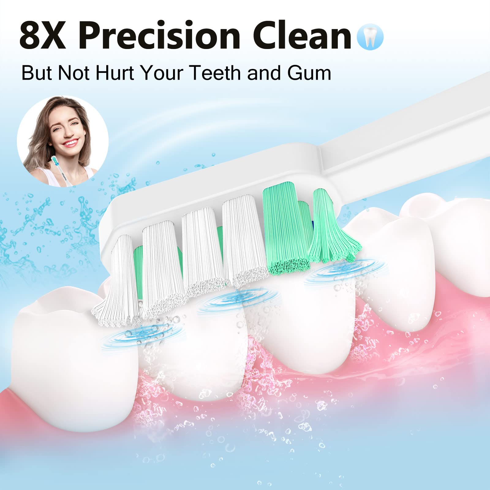 Ofashu Electric Toothbrush Replacement Heads for Philips Sonicare ProtectiveClean DiamondClean HX9023, 10 Pack