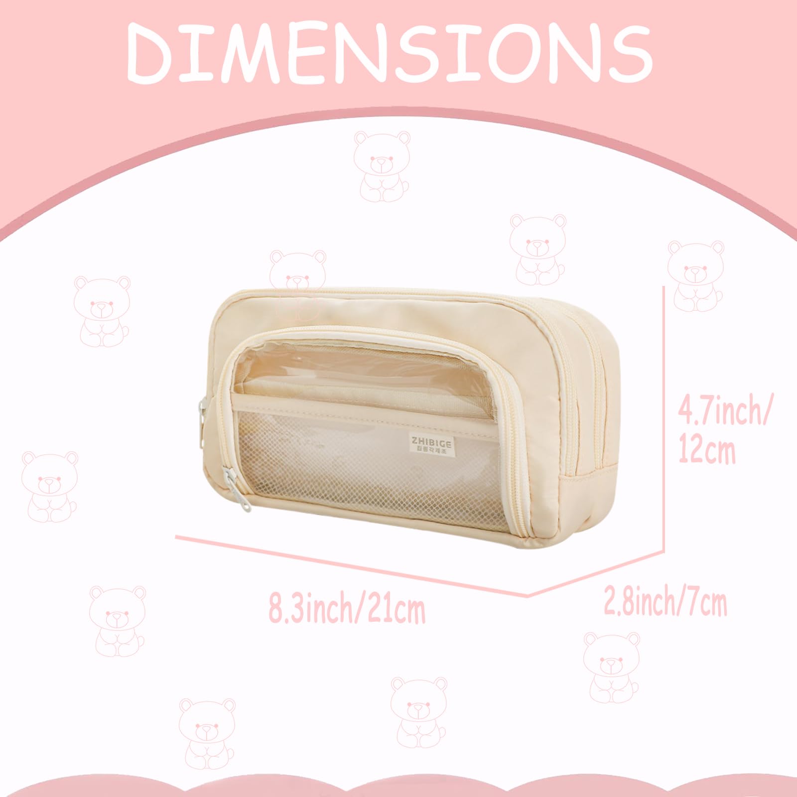 ACEIOT Pencil Case Large Capacity Pencil Pouch, Aesthetic Pencil Case Pouch, Cute Pencil Case for Kids Students, Kawaii Pencil Bag, Preppy Pencil Case for School, Stationery Storage Bag