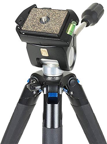 SLIK Sprint PRO III Travel Tripod EZ w/SH-707E 2-Way Head for Mirrorless/DSLR Sony Nikon Canon Fuji Cameras and More - Black (611-853)