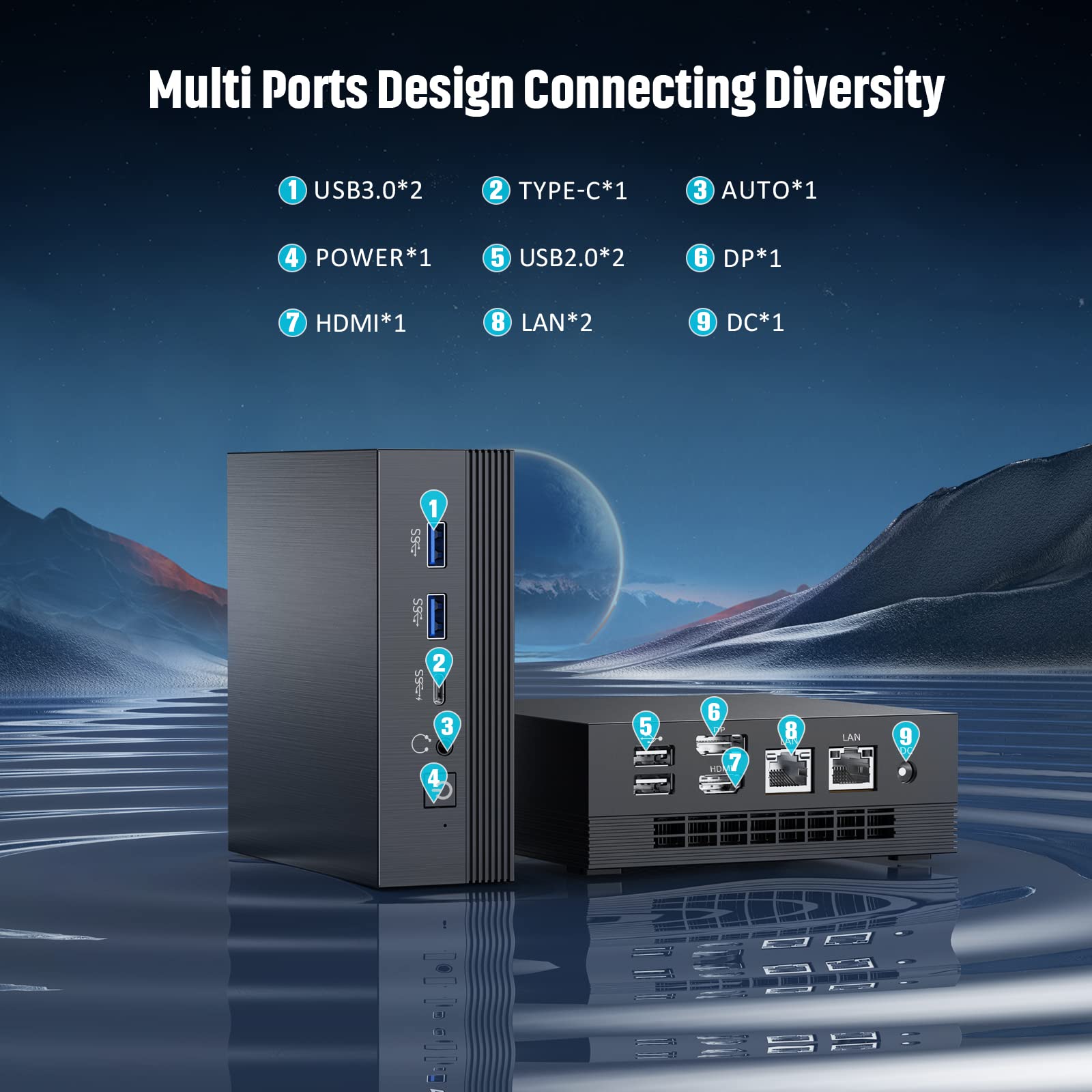 ACEMAGICIAN Ryzen Mini PC, AMD Ryzen 5 5600U(up to 4.2GHz) 6C/12T, 16GB DDR4 RAM 500GB SSD Mini Computer, AM07 Mini Business PC USB-C, Bluetooth, Wi-Fi Windows 11 Pro, Support 4K@60Hz