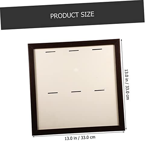 CLISPEED Box Medal Display Frame Wood Coat Hangers Multifunctional Storage Box Wood Frames Badge Displaying Container Pin Collectors Display Case Race Medal Wood Family Picture Holder Gem