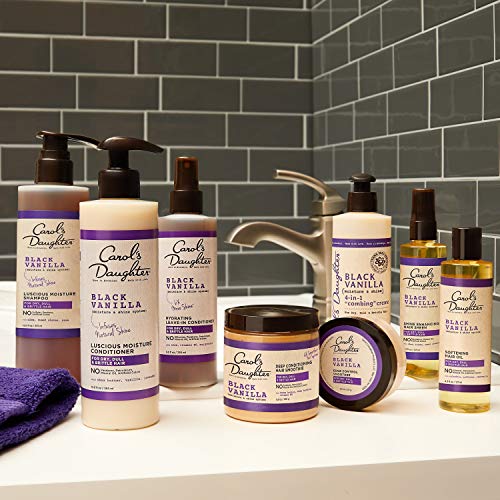 Carol's Daughter Black Vanilla Edge Control for Curly, Wavy or Natural Hair, Clear Edge Smoother for Dry, Dull or Brittle Hair, 2 Oz