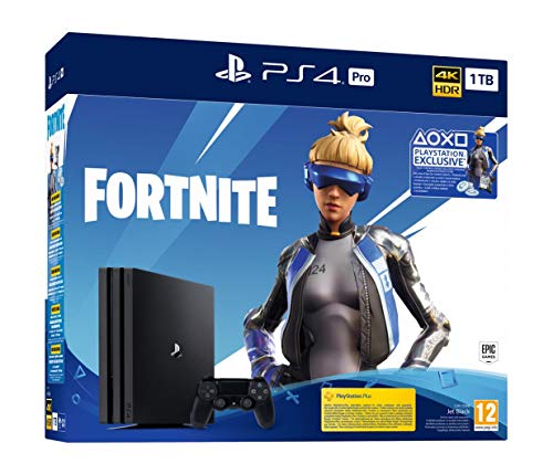 Playstation 4 Pro 1TB Euro Version+ Fortnite Deluxe Bundle US Edition, w/HESVAP US Adapter Product Name