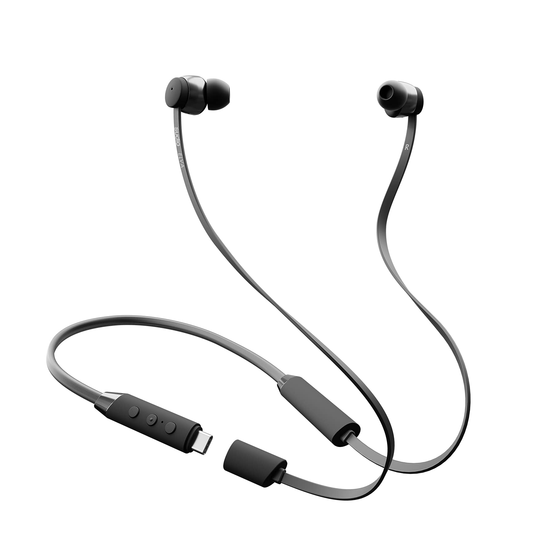 Sudio Elva Wireless Bluetooth Earphones with Bluetooth Audio Transmitter (Black)