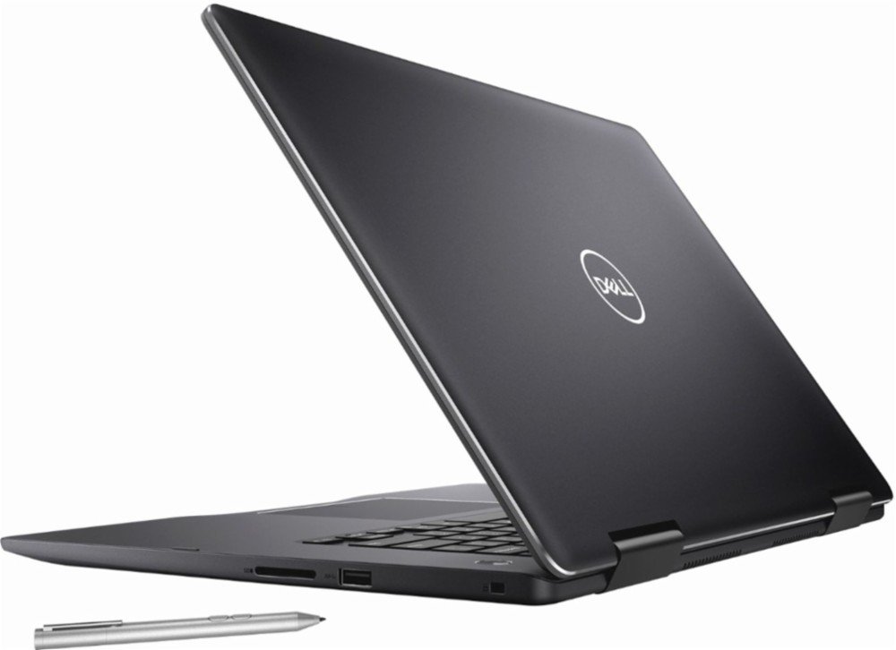 Dell - 2-in-1 15.6" 4K Ultra HD Touch-Screen Laptop - Intel Core i7 - 16GB Memory - NVIDIA GeForce MX130 - 256GB SSD - Abyss Black