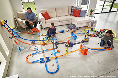 Hot Wheels Track Builder Track Set Vertical Launch Kit, 50-in Tall, 36 Component Parts & 1:64 Scale Toy Car [Amazon Exclusive]