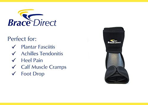 Brace Direct Night Splint (S/M) + Foot Ice Pack (S/M)- for Plantar Fasciitis Relief, Arch Support, Heel Foot Pain, Achilles Tendonitis, Drop Foot, Comfortable fit on Left or Right Foot