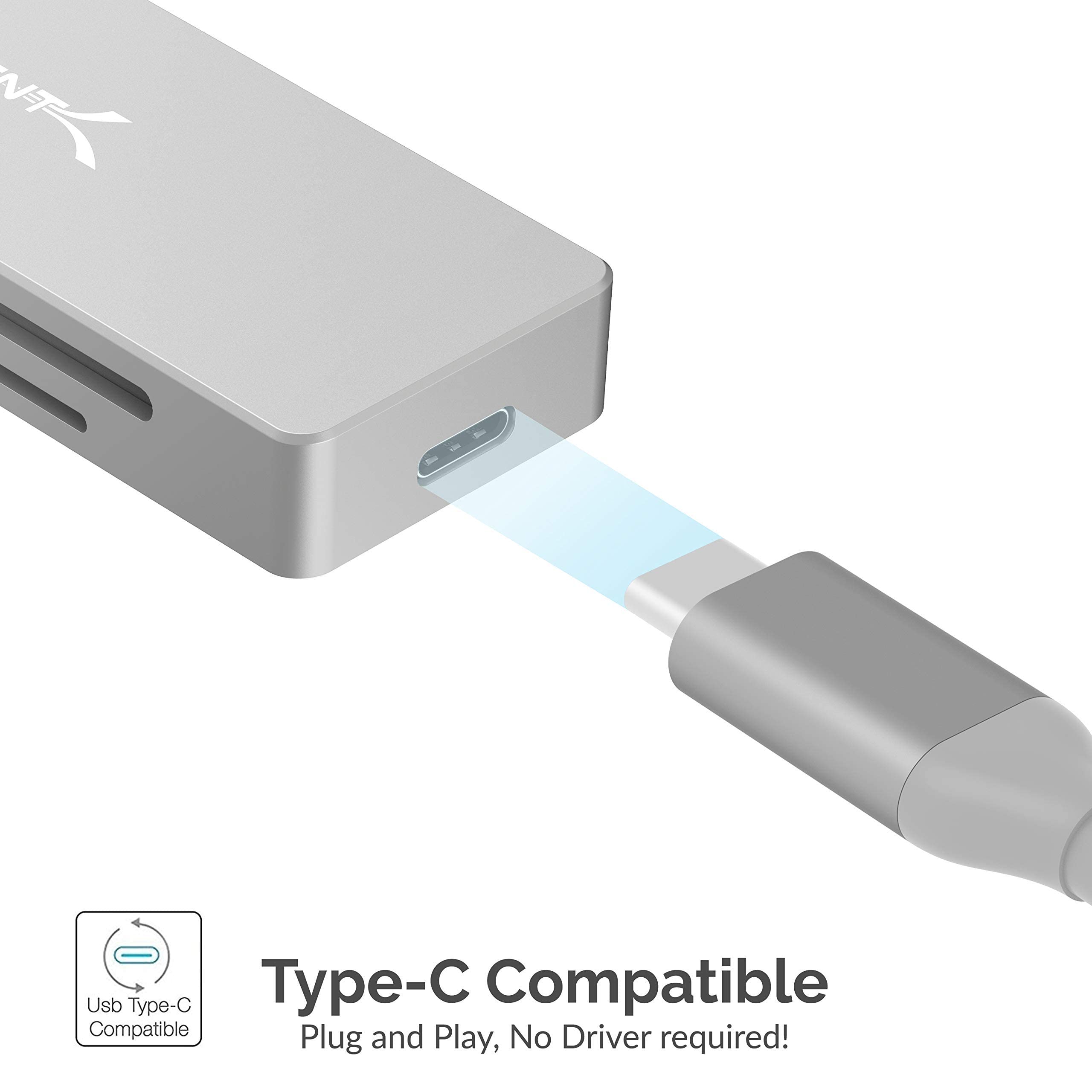 SABRENT 5 in 1 USB C Multi-Port HUB + [3-Pack] 22AWG Premium 3ft USB-C to USB A 3.0 Sync and Charge Cables