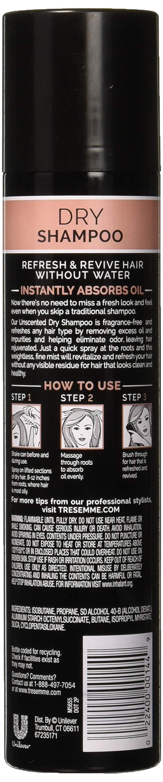 TRESemmé Dry Shampoo Unscented, 4.3 Ounce