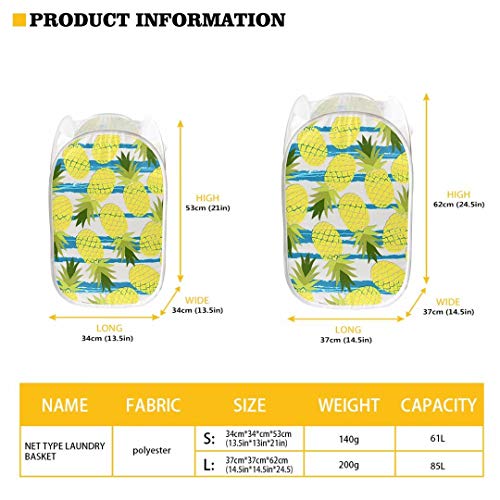 GOSTONG Durable Mesh Fabric Cloth Hamper Collapsible Toys Soft Organizers Bin for Kids Room Bathroom,Crystal Mermaid Print