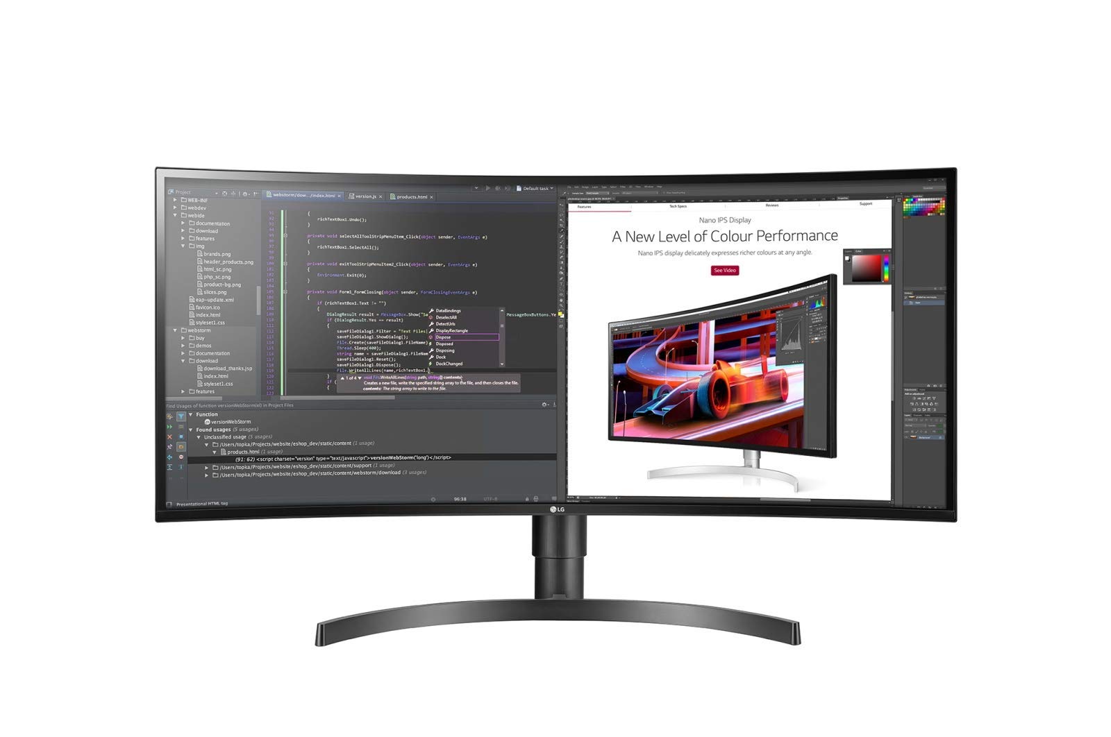 LG 34" C34BL85C QHD (3440 X 1440) IPS Monitor (Renewed)