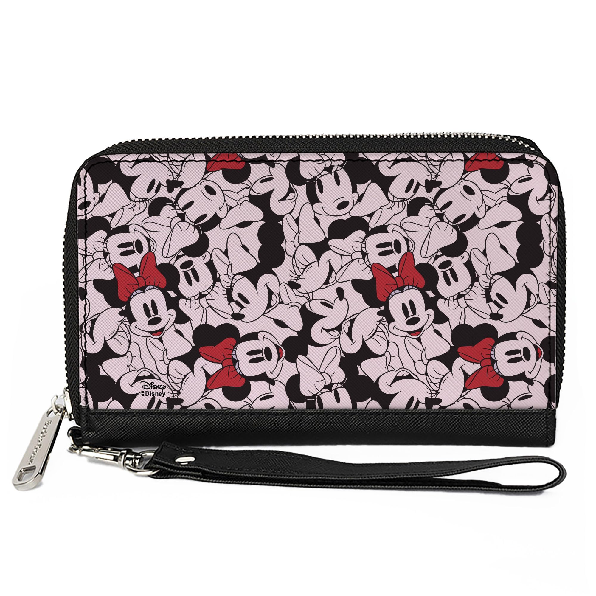 Buckle-Down Women's PU Zip Around Wallet Rectangle-Minnie Mouse, 7.5"x4.5"