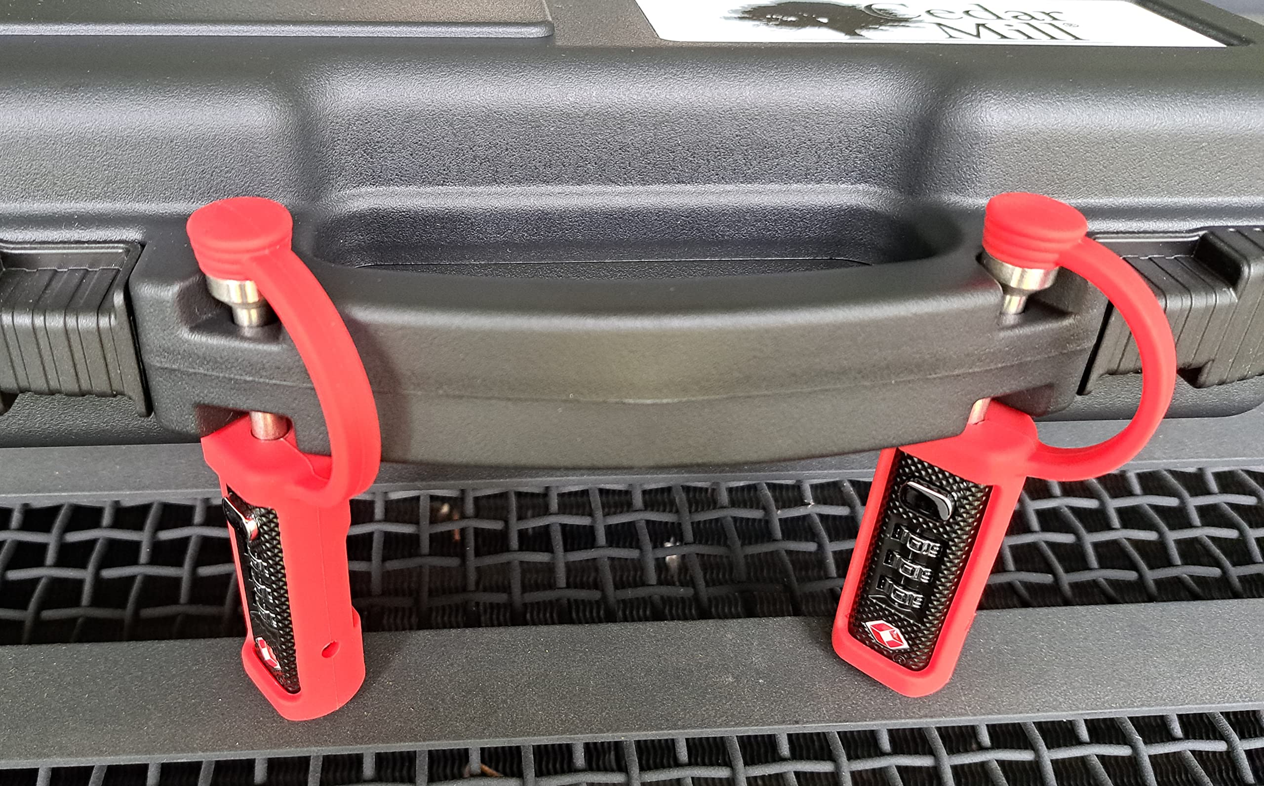 9mm TSA Approved Hard Lockable Gun Case for Pistol Revolver and Handgun | 12.3” inches x 10.5” Airline Compliant Locking & TSA Approved Protective Rubber Sleeve & Cut-Resistant MonoShaft Tactical Gun