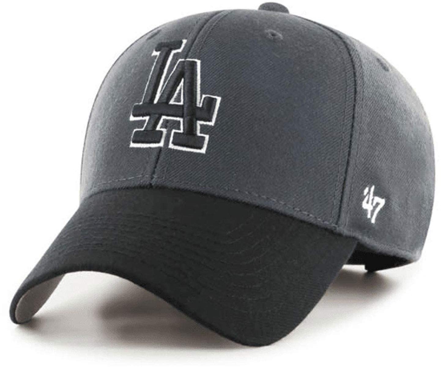 47 Los Angeles Dodgers Charcoal Gray Two Tone MVP Wool Hat Adjustable Structured Cap