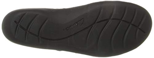 Clarks womens Ashland Spin Q Slip On Loafer, Black, 8 Wide US