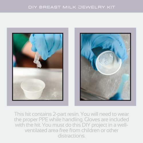 Breast Milk Jewelry DIY Kit - Stainless Steel Keepsake for Breastfeeding Moms
